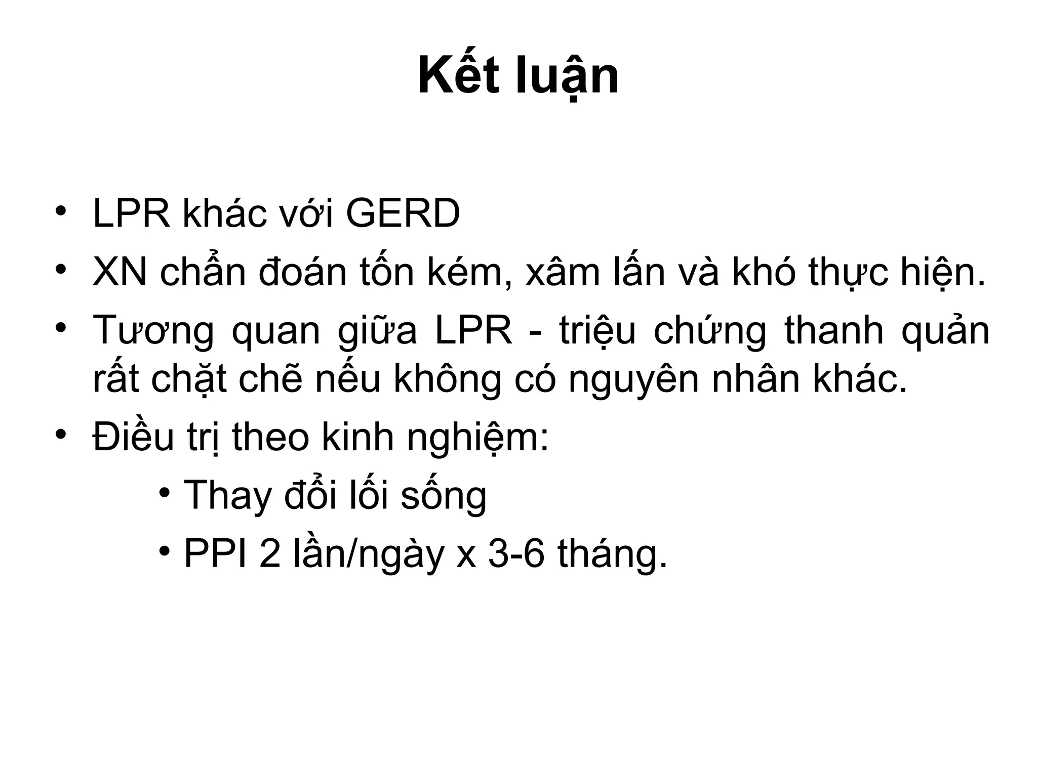 Hội chứng trào ngược họng - thanh quản 2013 (LPR) | PPT
