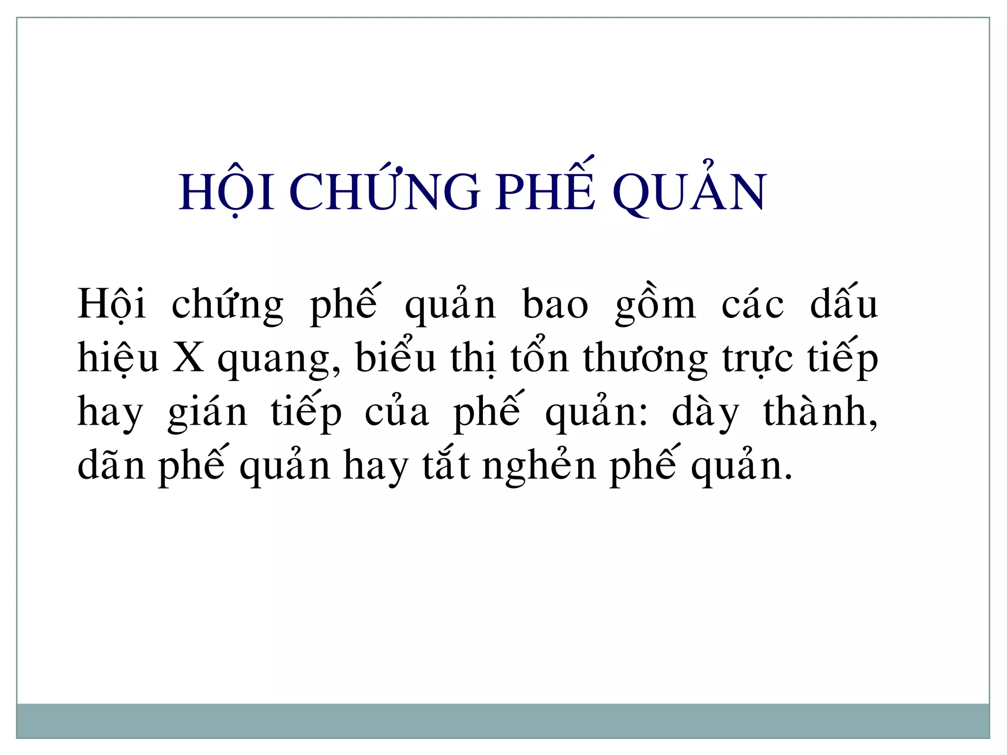 HỘI CHỨNG X-QUANG PHỔI | PDF