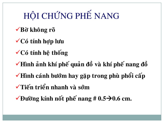 HỘI CHỨNG X-QUANG PHỔI | PDF