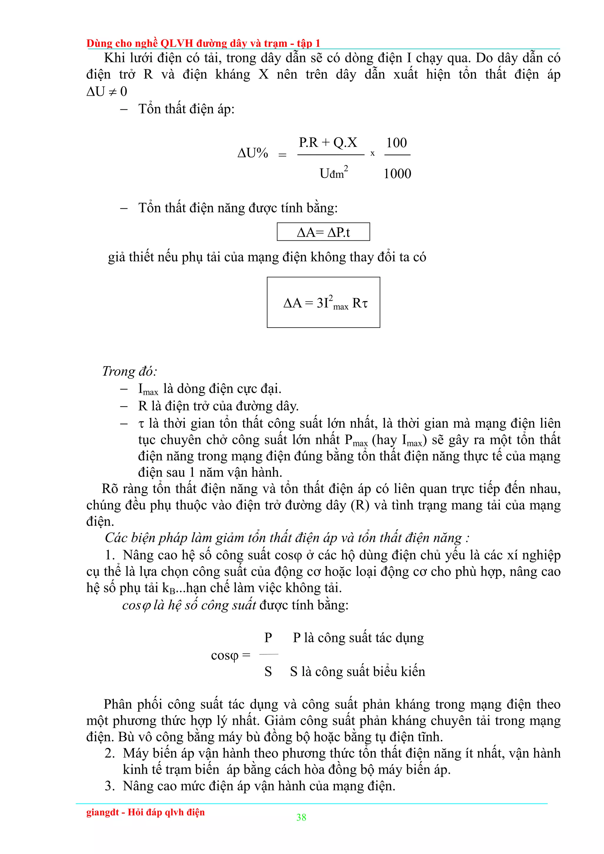 Hoi dap ve qlvh luoi dien va tba | PDF