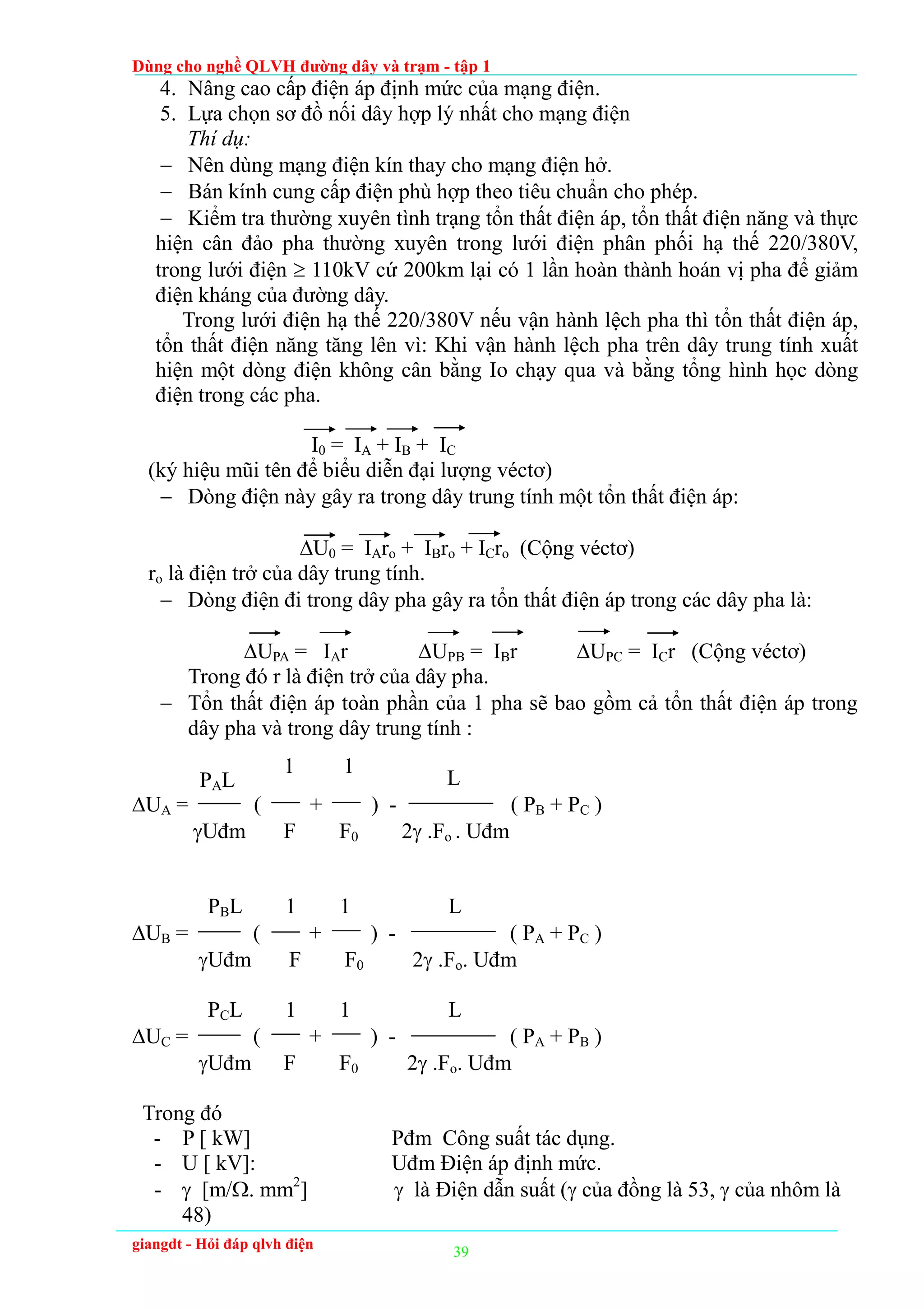 Hoi dap ve qlvh luoi dien va tba | PDF