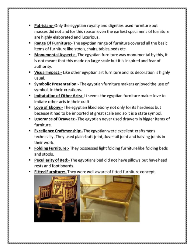 HISTORY OF FURNITURE IN INTERIOR DESIGN | DOCX | Woodworking | Arts and ...
