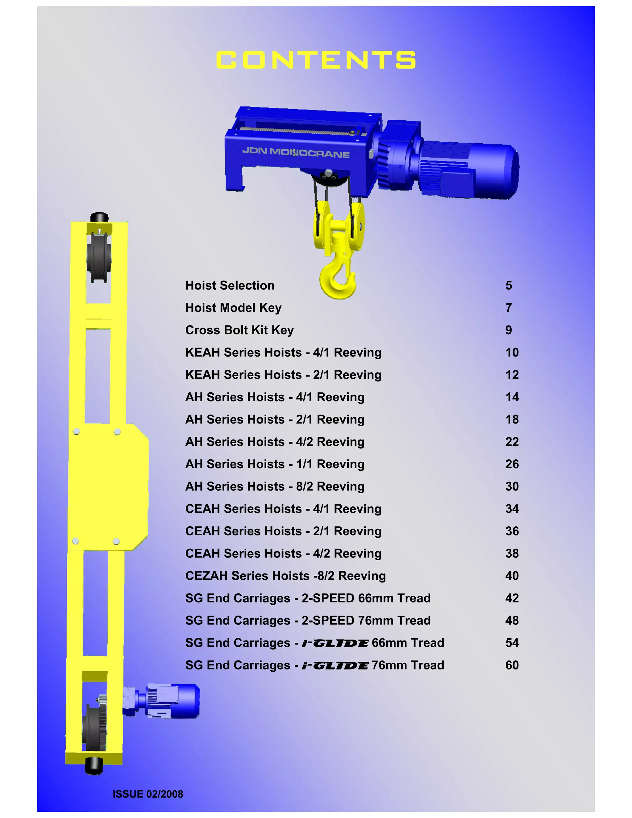Hoist & Endcarriage Selection Charts Selection Chart | PDF