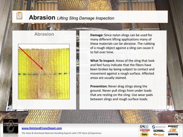 Nylon Web Slings Inspection Checklist | PPTX