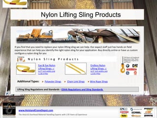 Nylon Web Slings Inspection Checklist | PPTX