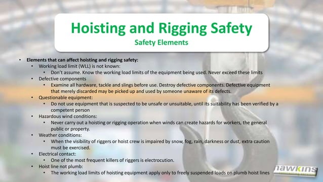 Hoisting and Rigging Safety | PPTX