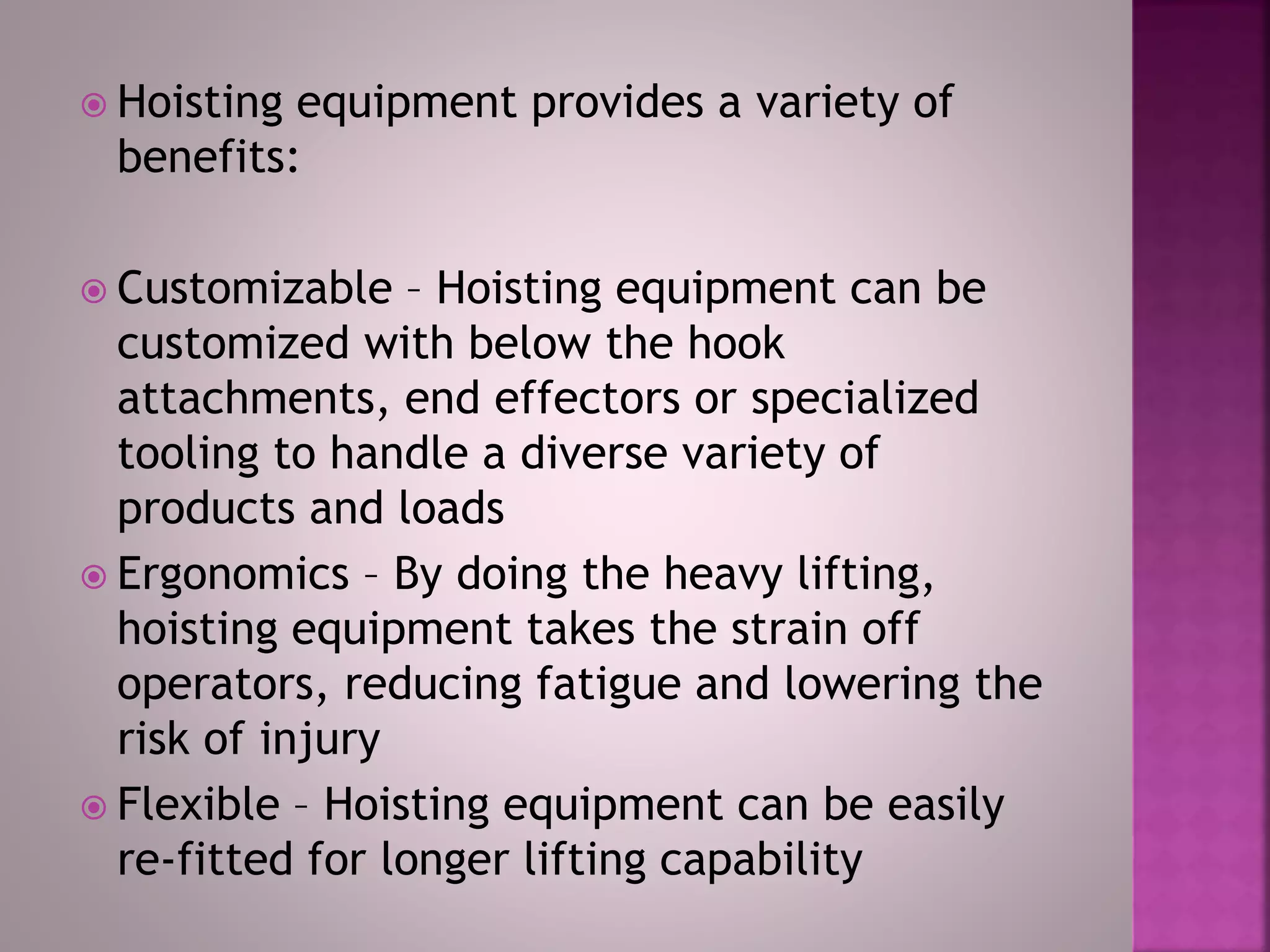 Hoisting equipments | PPTX