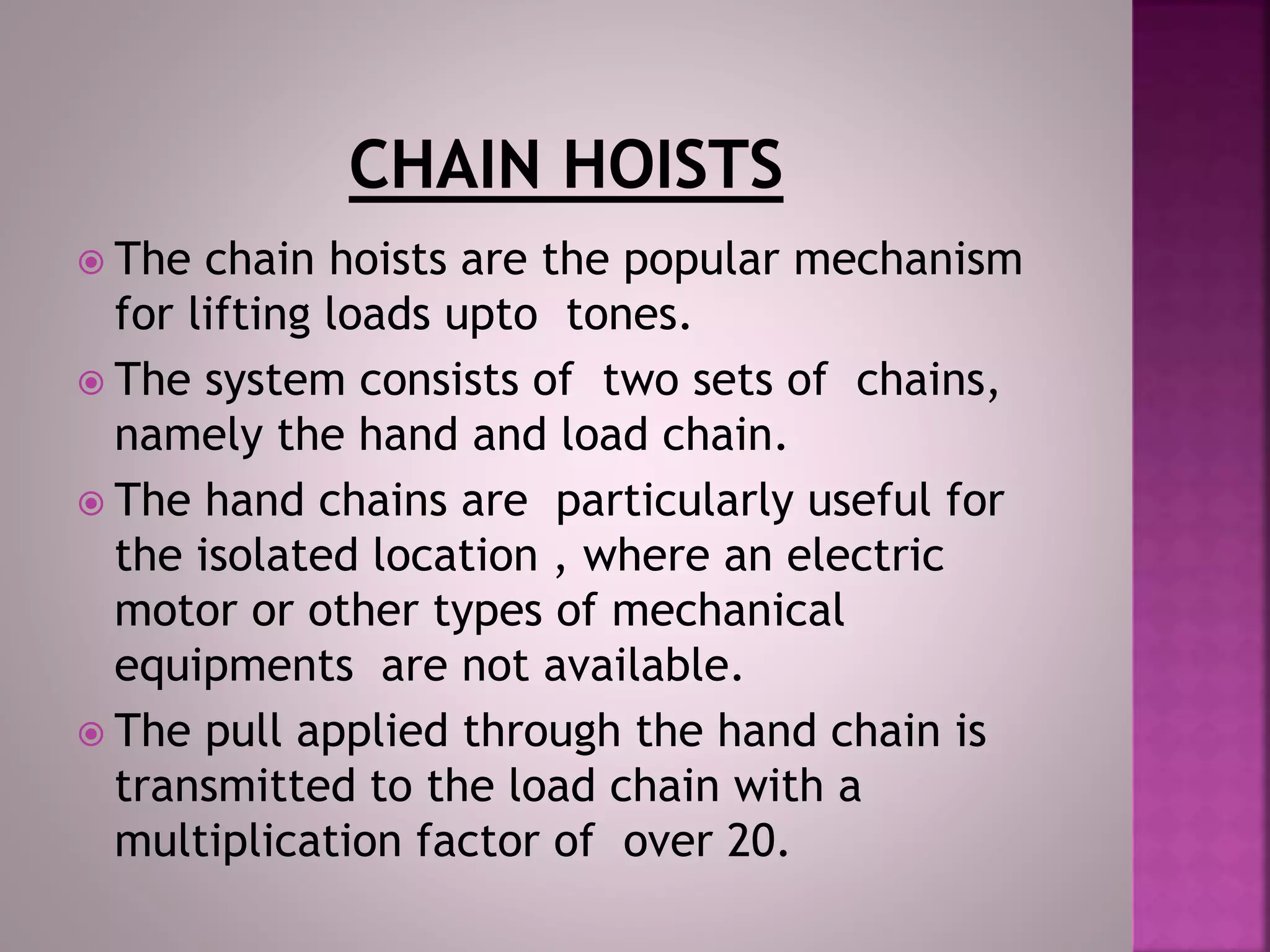 Hoisting equipments | PPTX