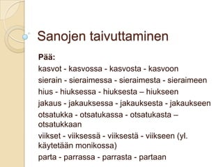 Hoitoalan sanastokurssi, 4. oppitunti | PPT