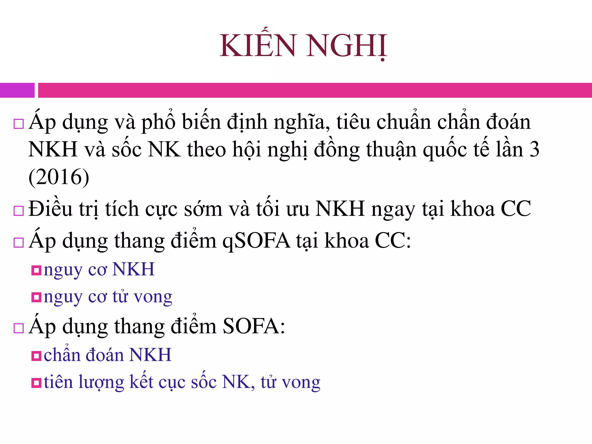 Ứng dụng thang điểm SOFA | PDF