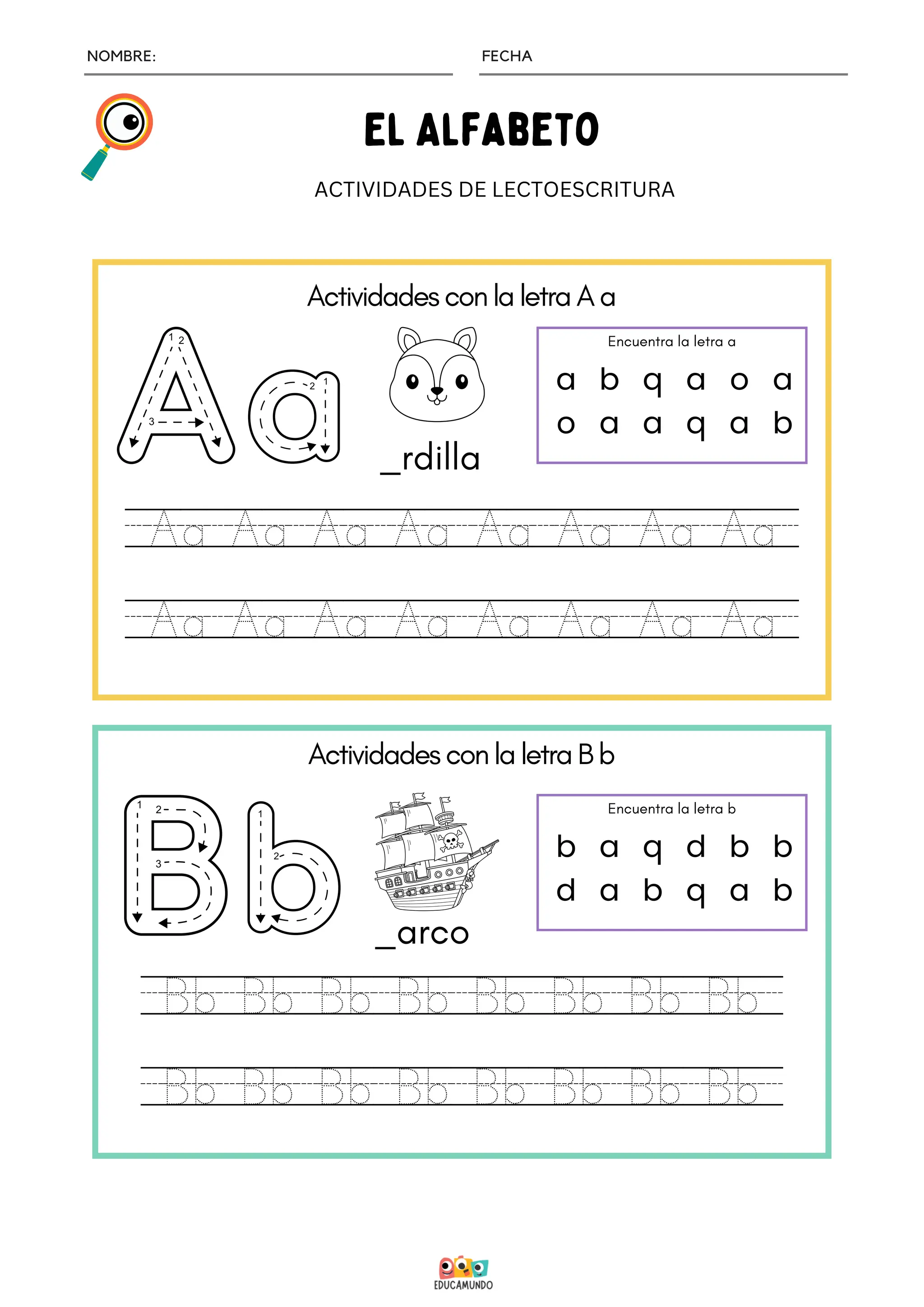 Hoja De Trabajo Para Trazar Letras De La A A La Z