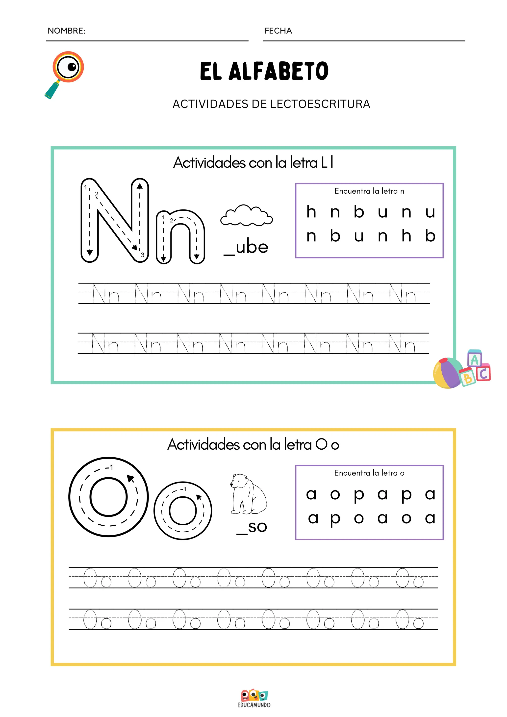 Hojas De Trabajo De La Letra 0