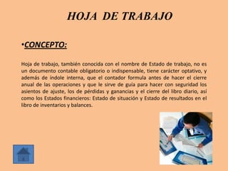 Hoja de trabajo por Andrea Alva | PPTX