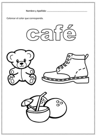 Hoja de trabajo de los colores | PDF