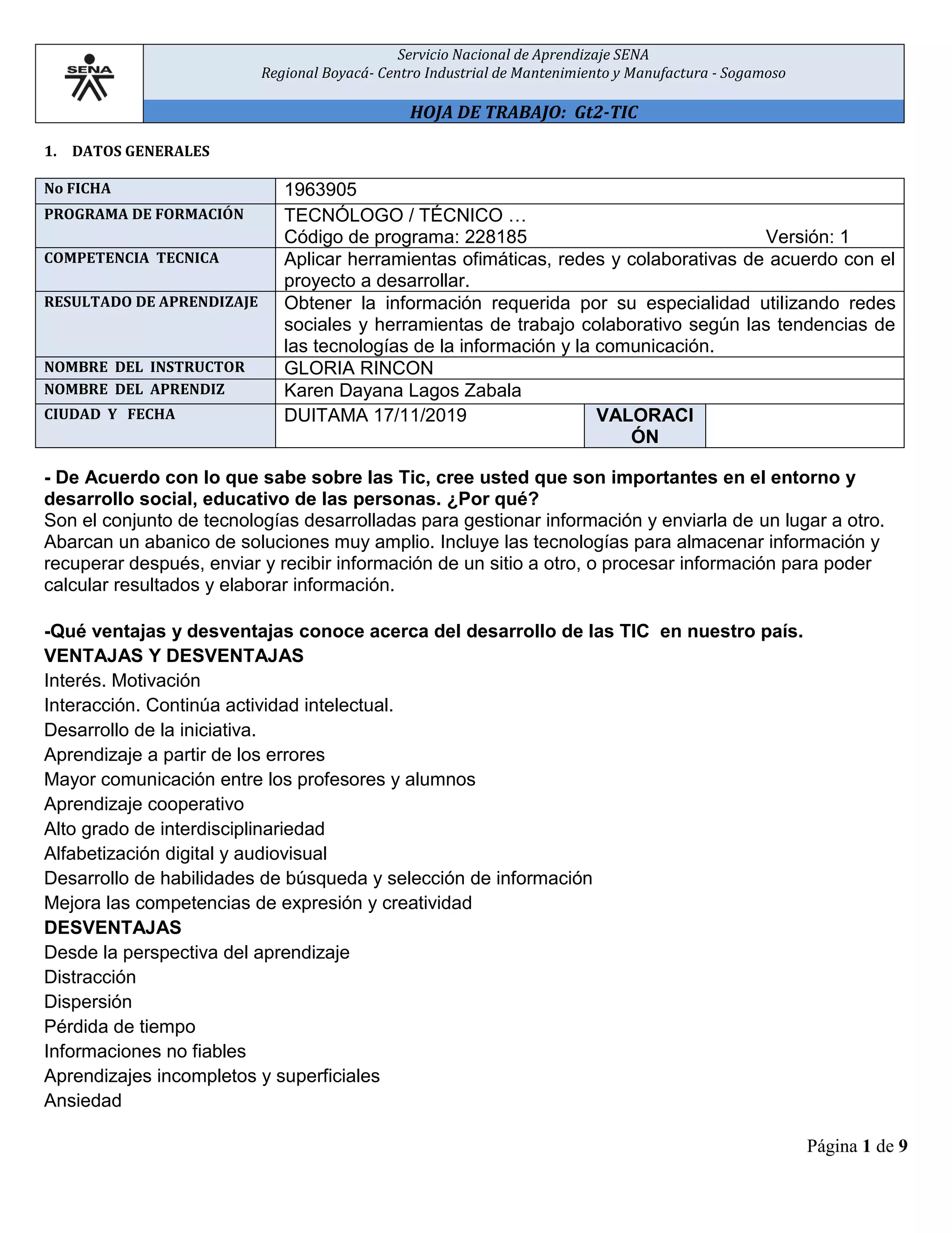 Hoja de trabajo gt 2 tic pdf | PDF