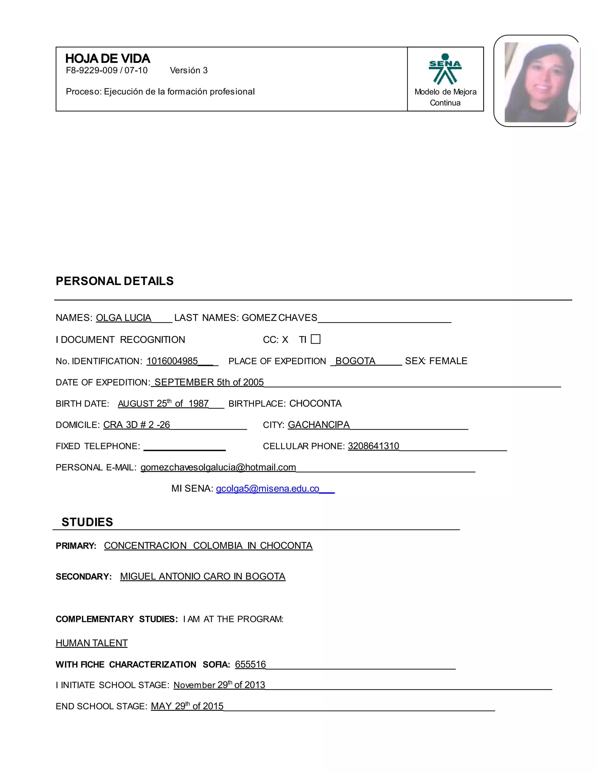 5. CV FORM /INTERVIEW QUESTIONS | DOC