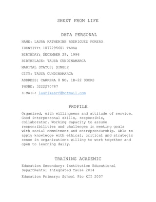 SHEET FROM LIFE | PDF