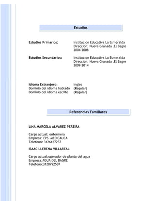 Hoja de vida luis | PDF