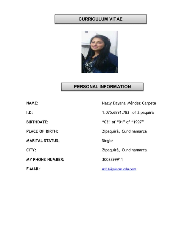 Evidence 5: My curriculum vitae | DOCX | Secondary Education | Education