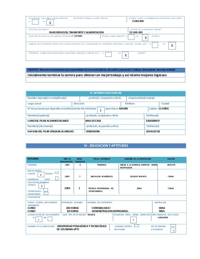 Formato Hoja De Vida Minerva 1000 En Word Para Llenar Practica Formato