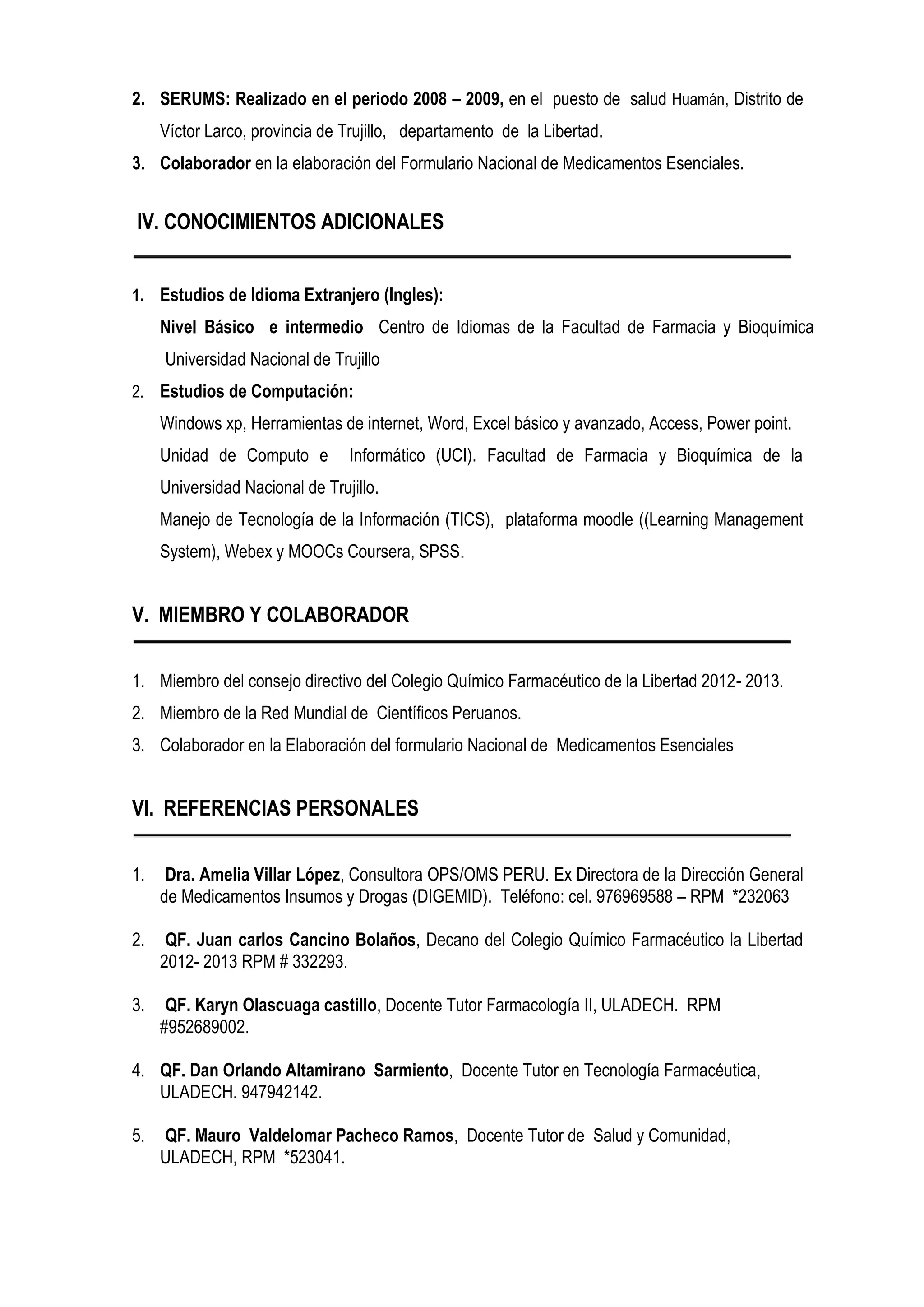 Hoja de vida sopan 2014 | PDF