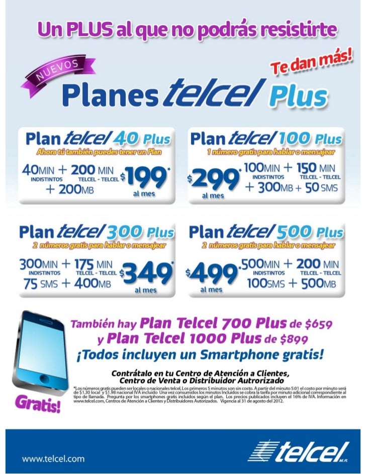 Hoja r2 planes telcel plus