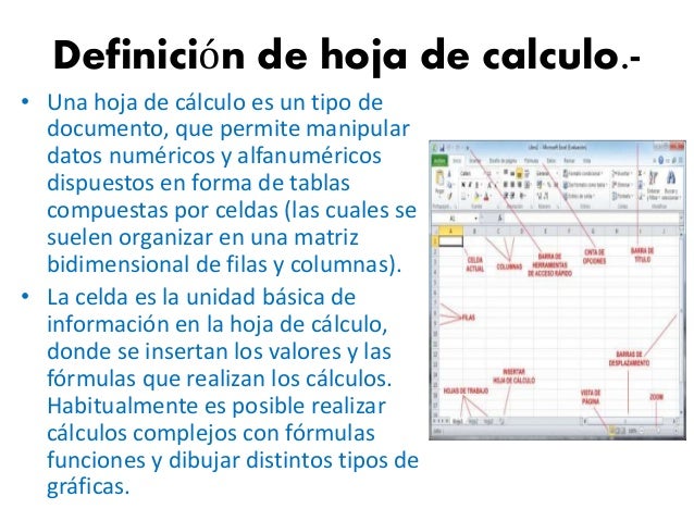 Que Es La Hoja De Calculo Definicion Caracteristicas Y Ejemplos Images
