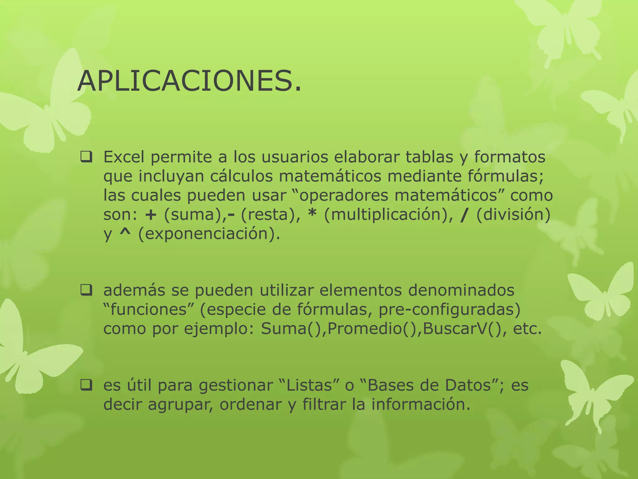 Hojas de calculo | PPT