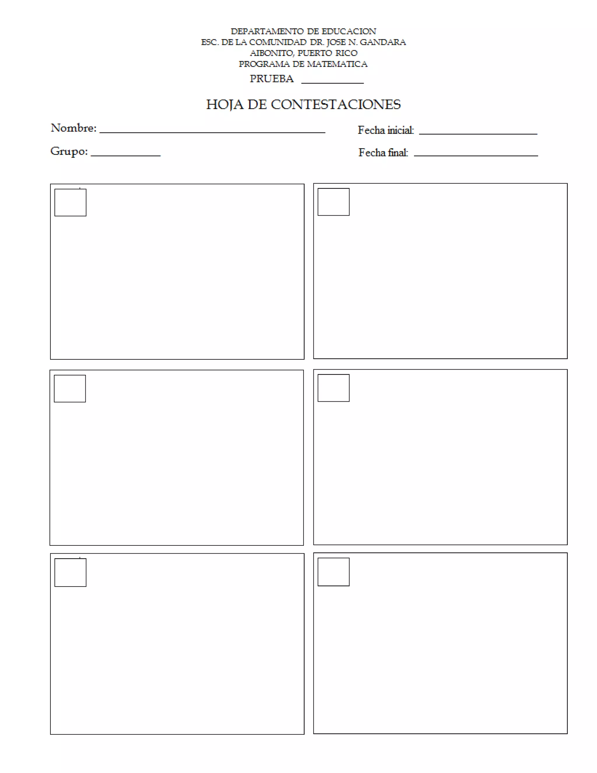 Hojas de contestaciones genericas | PDF