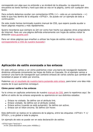 Hojas de estilo css | PDF