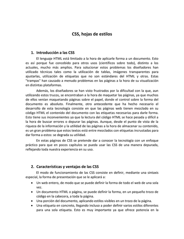 Hojas de estilo css | PDF