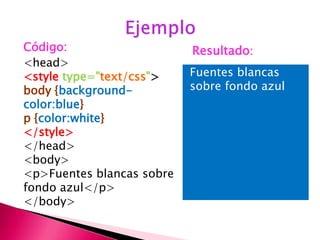 Hojas de estilo CSS | PPTX