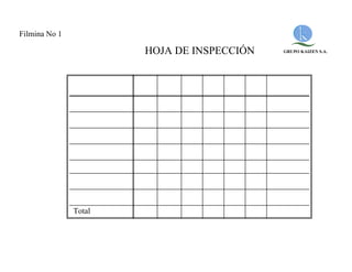 Hojas De Inspeccion | PDF