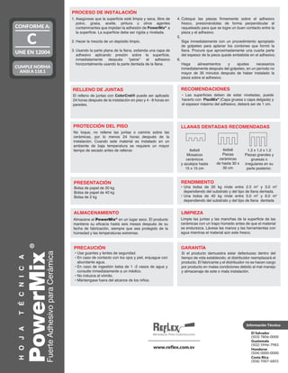 Hoja tecnica powermix-1 | PDF