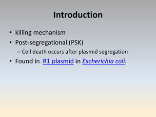 RNase role in Plasmid maintenance (Hok sok - par systems) | PPTX