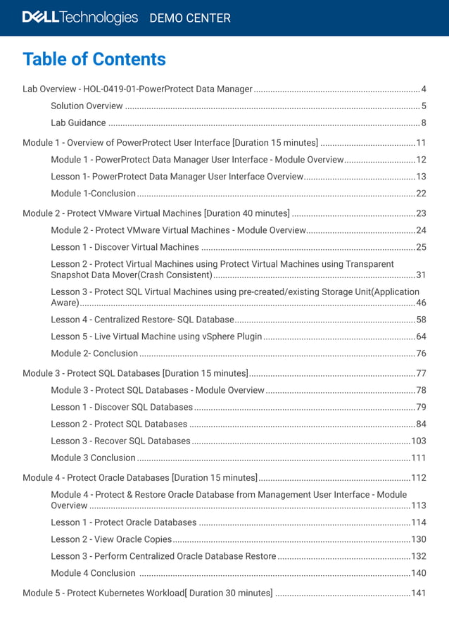 HOL-0419-01-PowerProtect_Data_Manager_-19.11.pdf | Databases | Computer Software and Applications