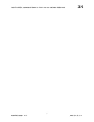 Integrating IBM Watson IoT Platform and IBM Blockchain Instructions | PDF