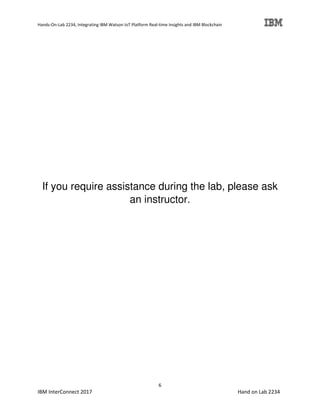 Integrating IBM Watson IoT Platform and IBM Blockchain Instructions | PDF