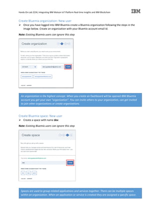 Integrating IBM Watson IoT Platform and IBM Blockchain Instructions | PDF