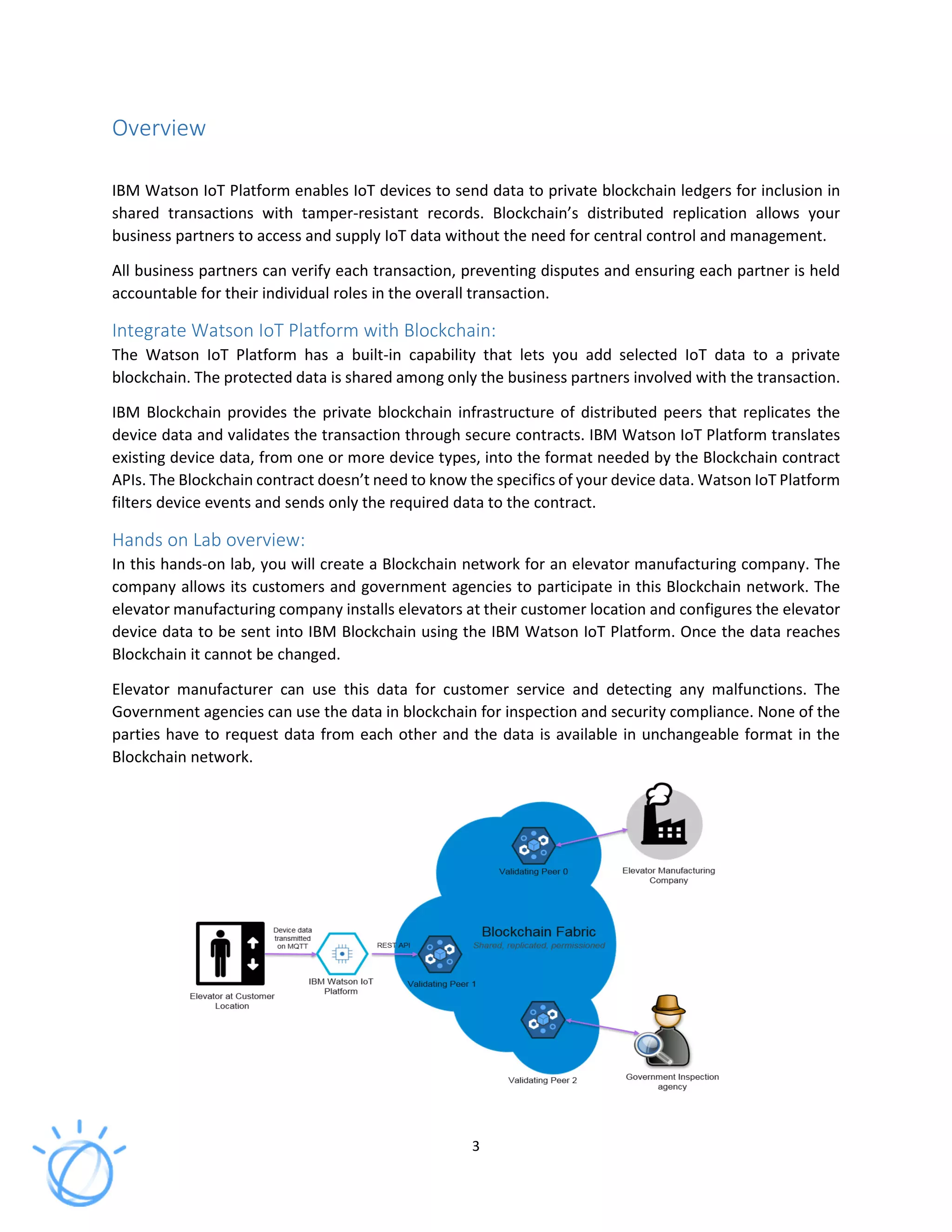 Integrating IBM Watson IoT Platform IBM Blockchain Lab | PDF | Cloud Computing | Internet