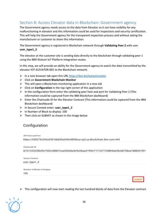 Integrating IBM Watson IoT Platform IBM Blockchain Lab | PDF | Cloud Computing | Internet