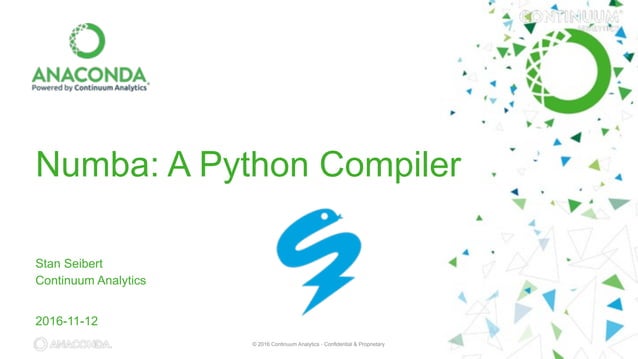 Accelerate Your Python Code Through Profiling Tuning And Compilation Part 2 Numba Ppt