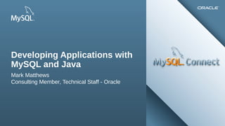 Developing Applications with MySQL and Java | PPT