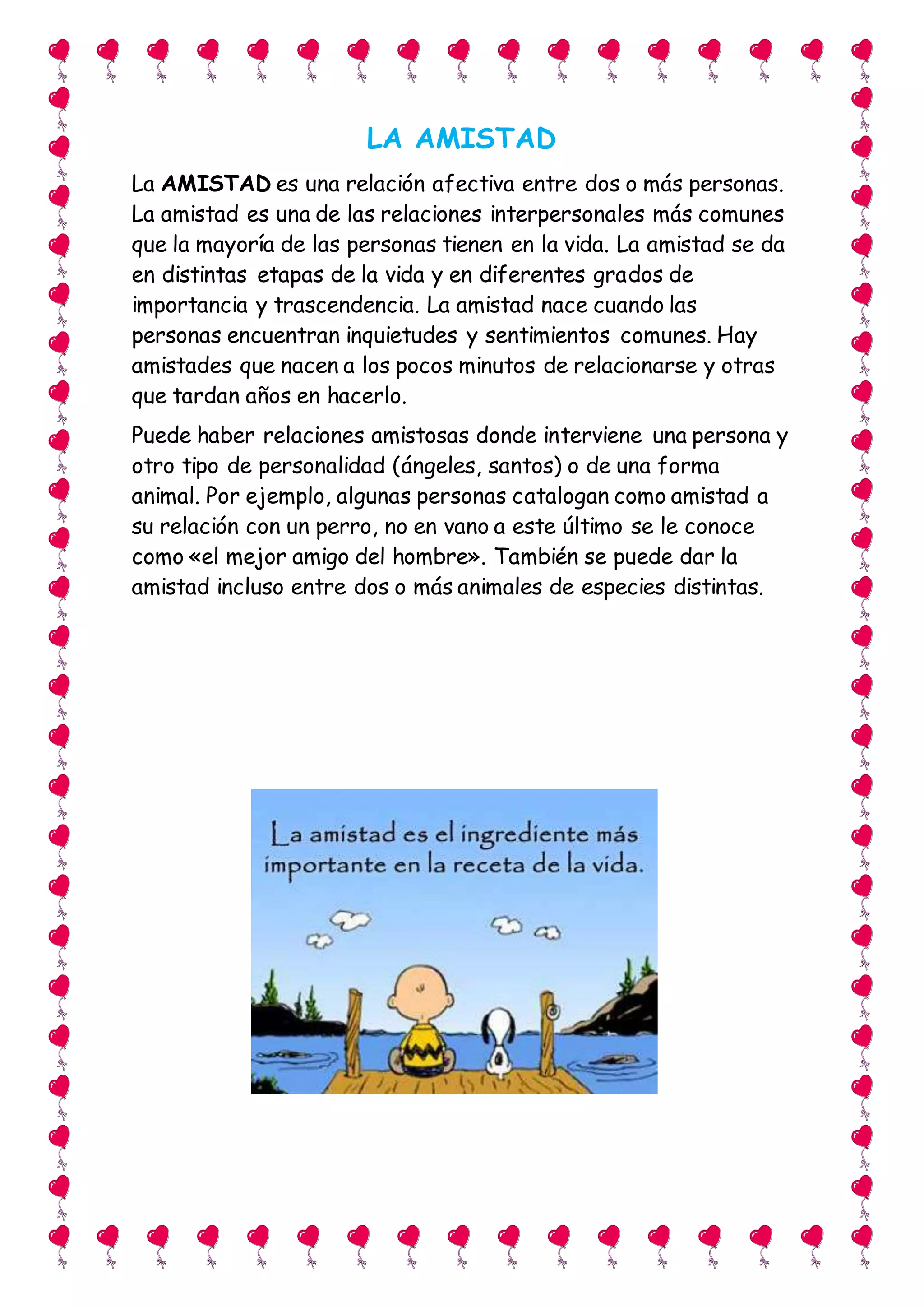 QUE ES LA AMISTAD | DOCX