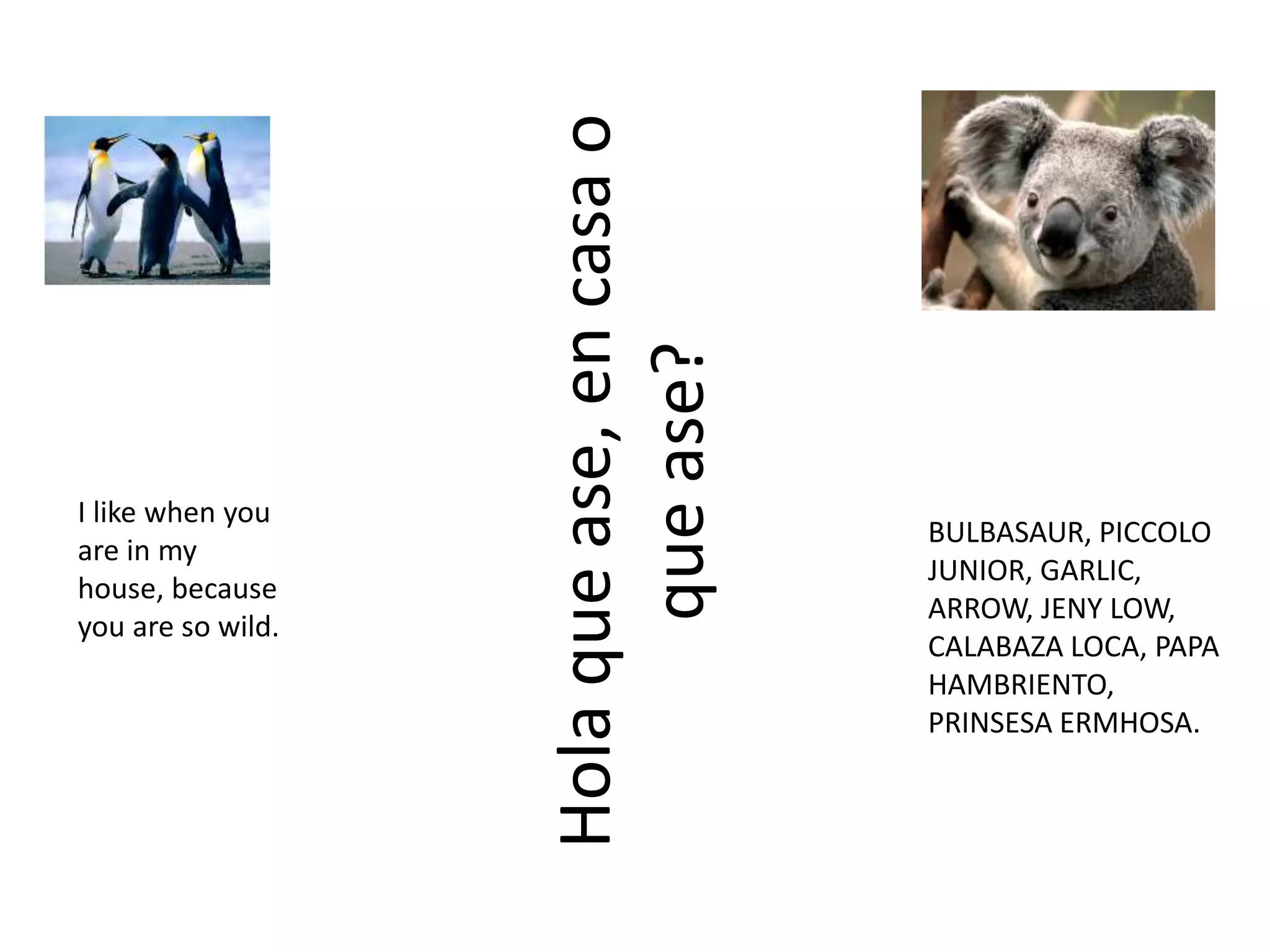 Hola que ase, en casa o que | PPT