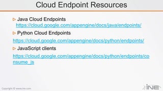Intro to Google Cloud Platform Data Engineering.- Endpoints | PPT