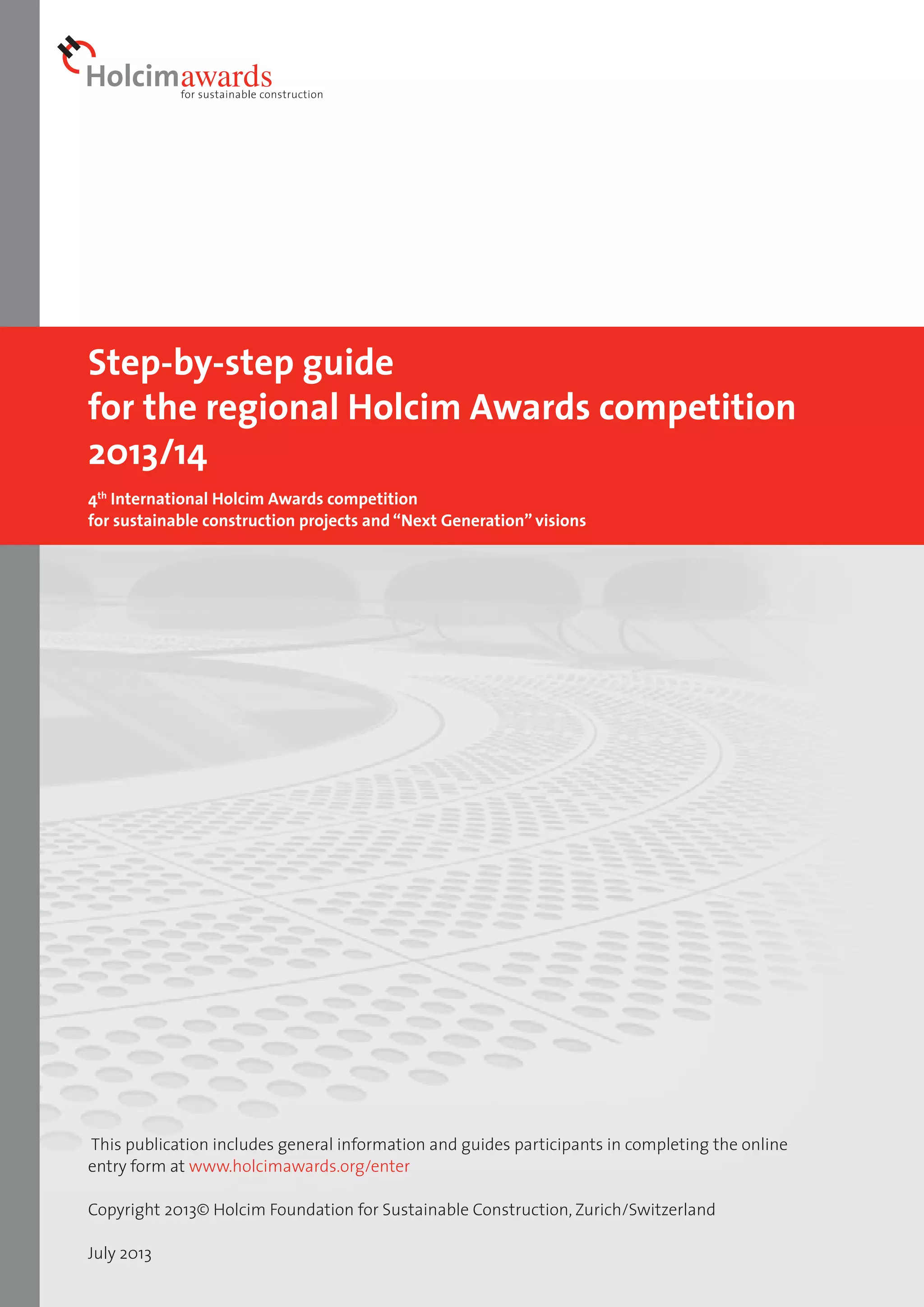 Holcim Foundation for Sustainable Construction - Holcim awards step-by ...