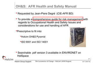 Holcim's AFR program - CMC.ppt it take a | PPT