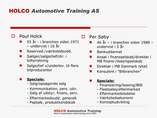 Holco Automotive Training Præsentation (Dansk) | PPT