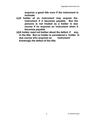 Holder & Holder In Due Course | DOC